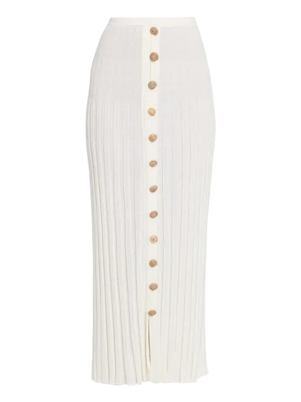 Christopher Esber Sunray Knit Maxi Skirt - White