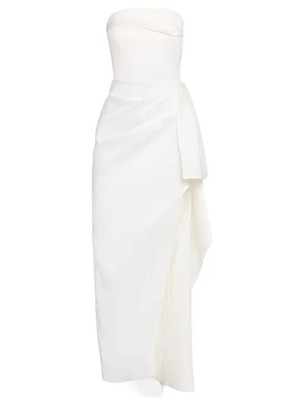 NICHOLAS Erelyn Strapless Column Gown - Pearl
