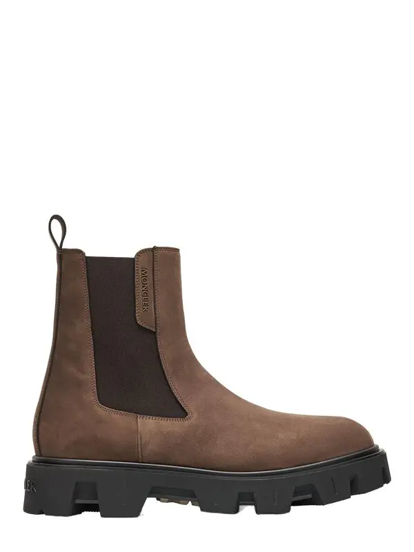 Moncler Peak City Nubuck Chelsea Boots - Brown