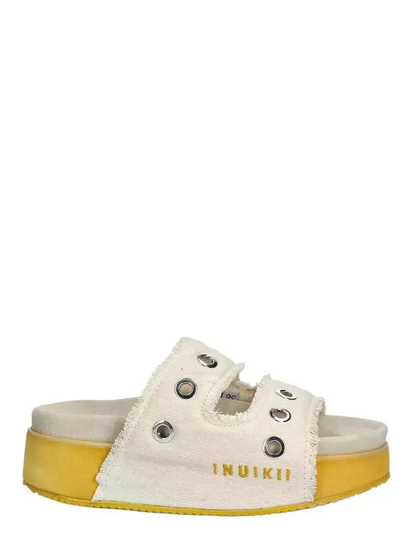 Inuikii Suede Platform Slides - Neutrals