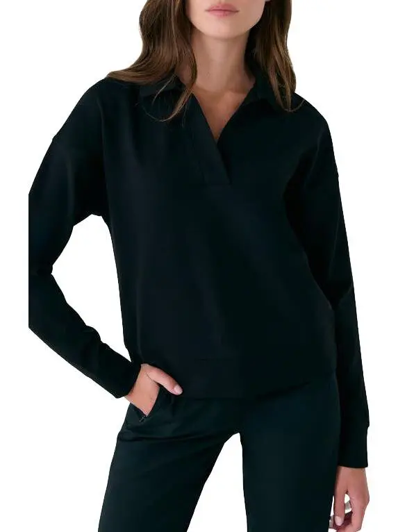 LOLE Mindset Johnny Collar Sweatshirt - Black