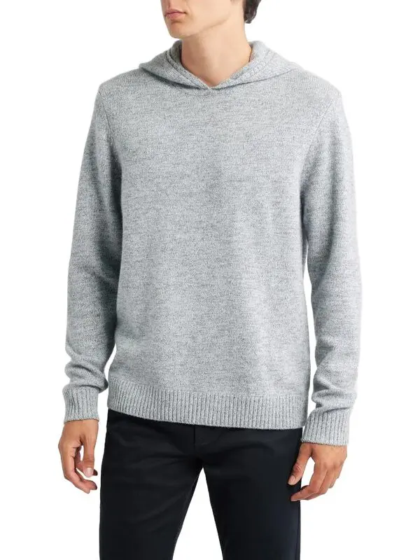 Robert Barakett Wildman Merino Wool Hooded Sweater - Soft Teal