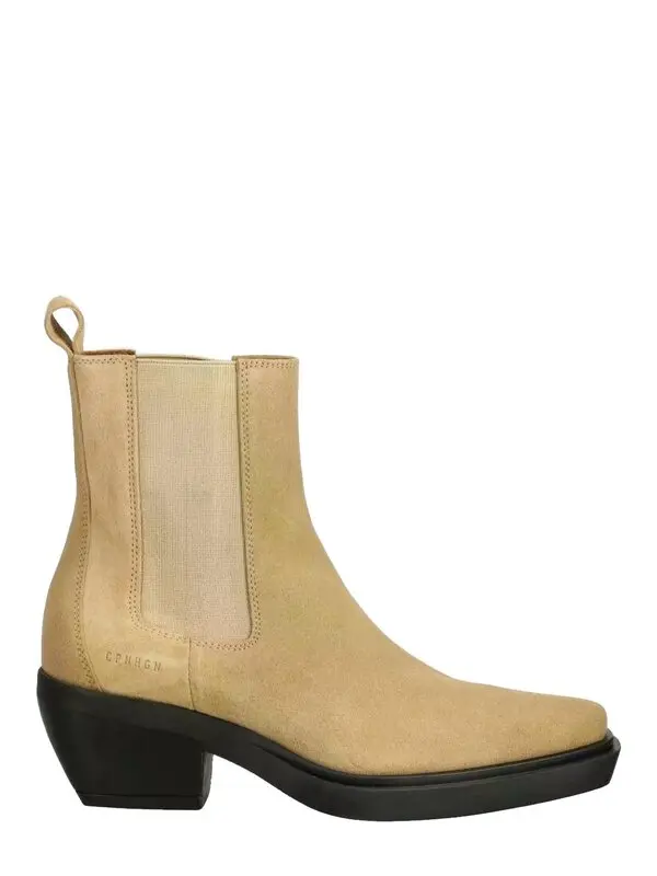 SUMMERY COPENHAGEN Suede Cowboy Boots - Neutrals