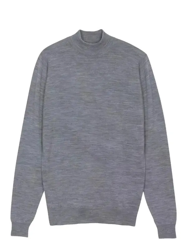 John Smedley High-neck Merino Wool Sweater - Grey