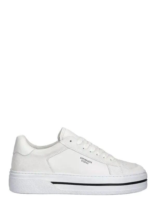 SUMMERY COPENHAGEN Leather-suede Sneakers - White