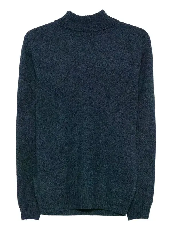 Boglioli Mock Neck Sweater - Blue