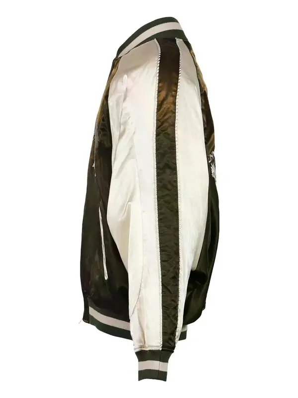DOUBLET Tiger-embroidered Bomber Jacket - Green