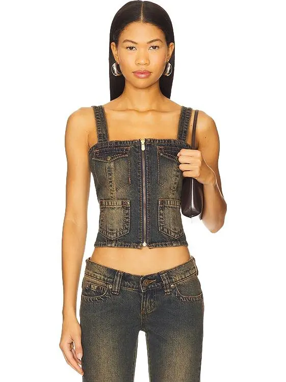 Abrand Denim Utility Top - Hillary
