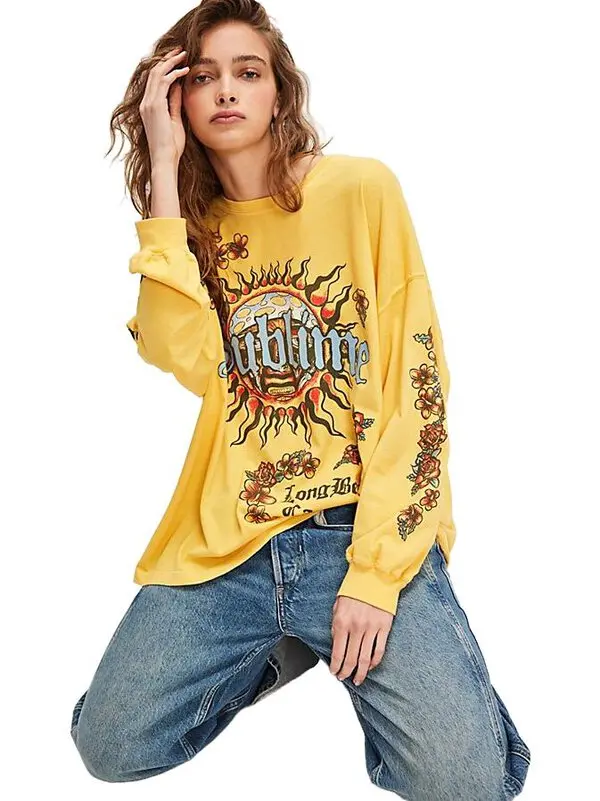 Daydreamer Sublime Freedom Graphic Long Sleeve - Yellow Gold