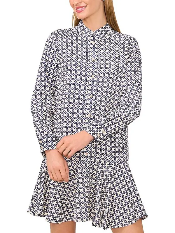 Ted Baker London Drop Waist Ruffled Hem Dress - Vanilla Ice