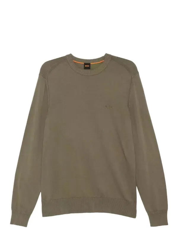 Hugo Boss Logo-embroidered Jumper - Green