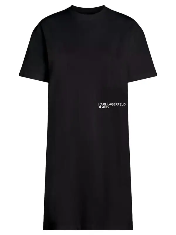 Karl Lagerfeld Logo-print Midi Dress - Black