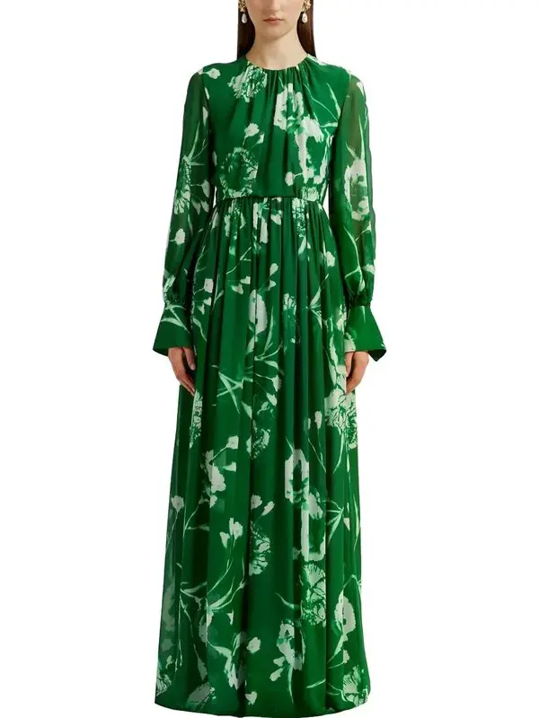 Erdem Long-sleeved Dress - Green