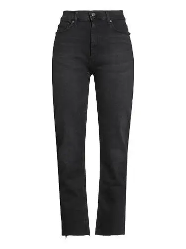 Sandro Straight-leg Jeans With Fringed Hem - Black