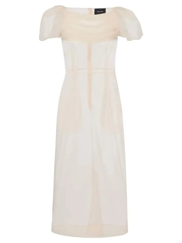 Simone Rocha Tulle Midi Dress - White