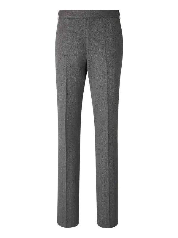 LARDINI Virgin Wool Dress Trousers - Brown