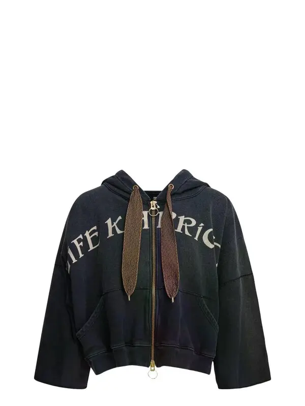 Kapital Graphic-print Zip-up Hoodie - Black