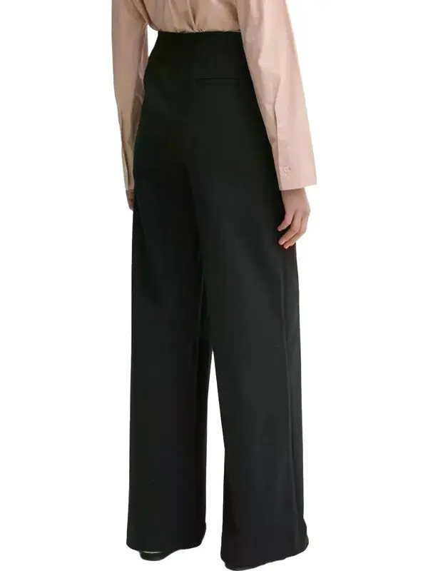 Marc O'polo High-waisted Wide Leg Trousers - Black