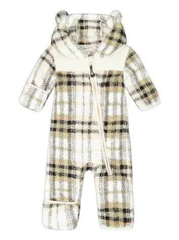 DEUX PAR DEUX Plaid One-piece Outerwear - Black And Beige Plaid