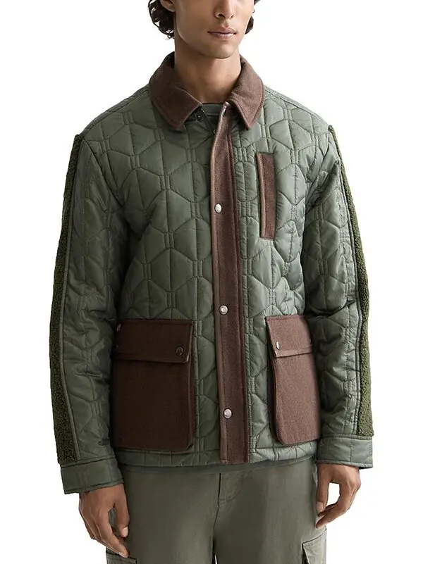 Scotch & Soda Quilted Military Jacket - Thyme