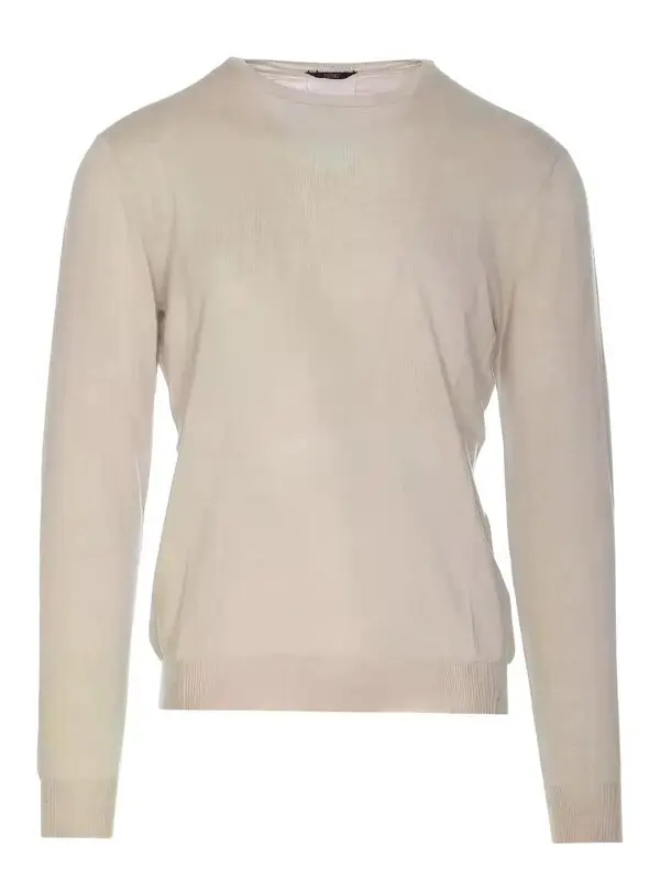 HOSIO Crew-neck Wool Sweater - Neutrals