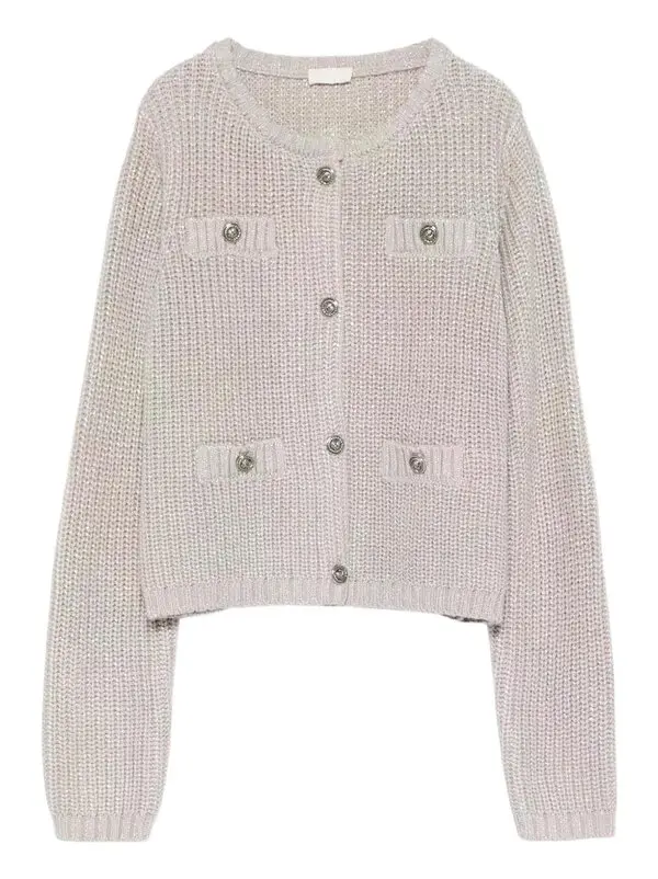 Liu Jo Ribbed Knit Cardigan - Neutrals