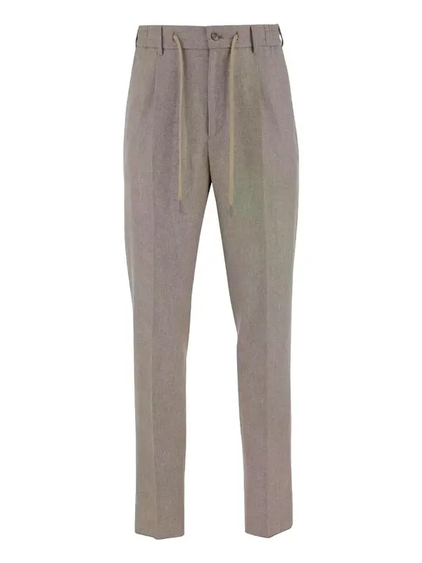 Tagliatore Drawstring Trousers - Neutrals