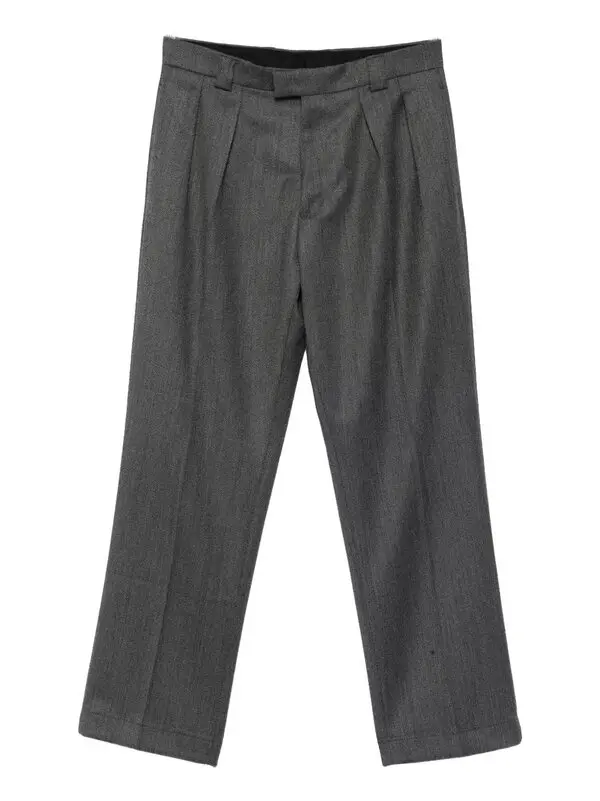 BERWICH Pleated Wool Trousers - Grey