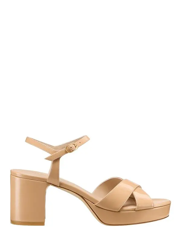STUART WEITZMAN Dayna Platform Sandals - Adobe