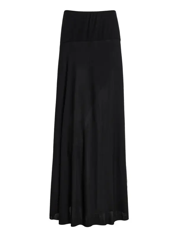 THE ROW Mirla Jersey Maxi Skirt - Black