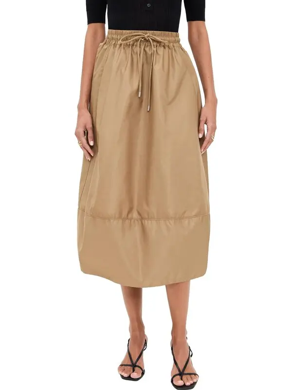 Cinq À Sept Sirani Midi Skirt - Brown Sandstone