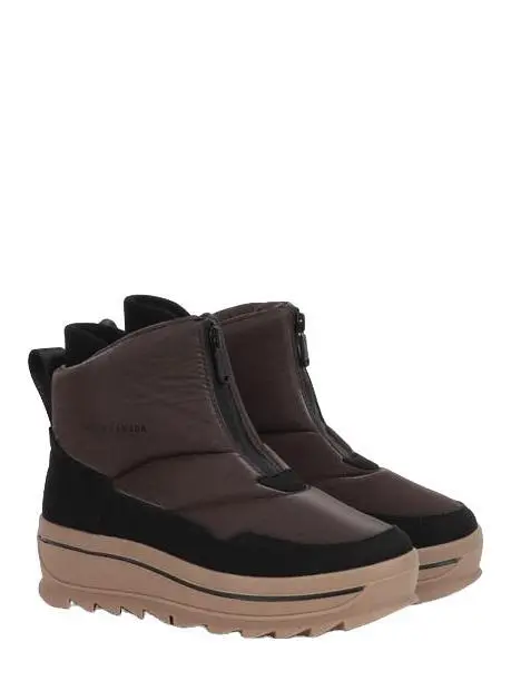 Pajar Gala Front Zip Waterproof Ankle Bootie - Dark Brown