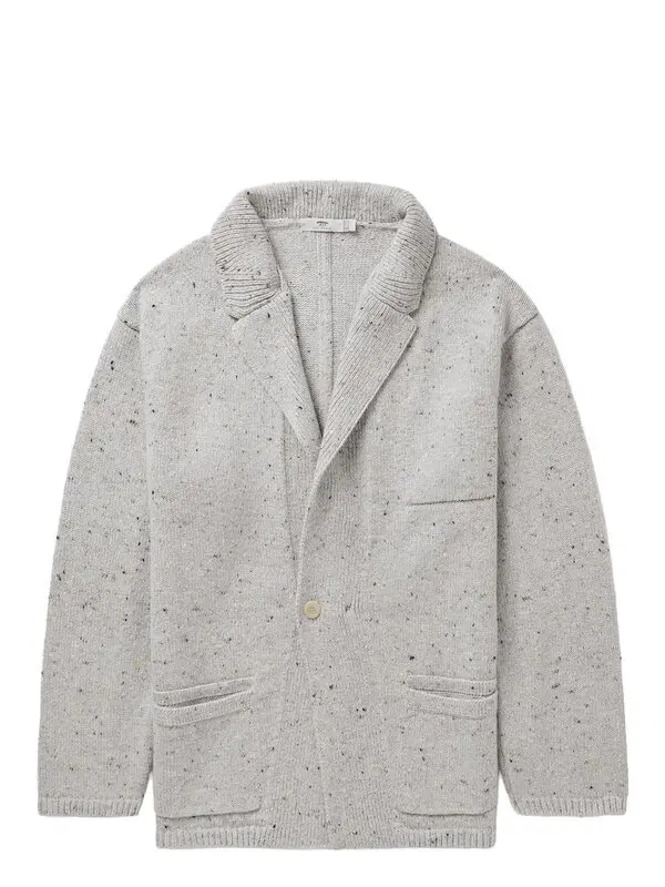 Inis Meáin Unstructured Merino Wool And Cashmere-blend Cardigan - Gray