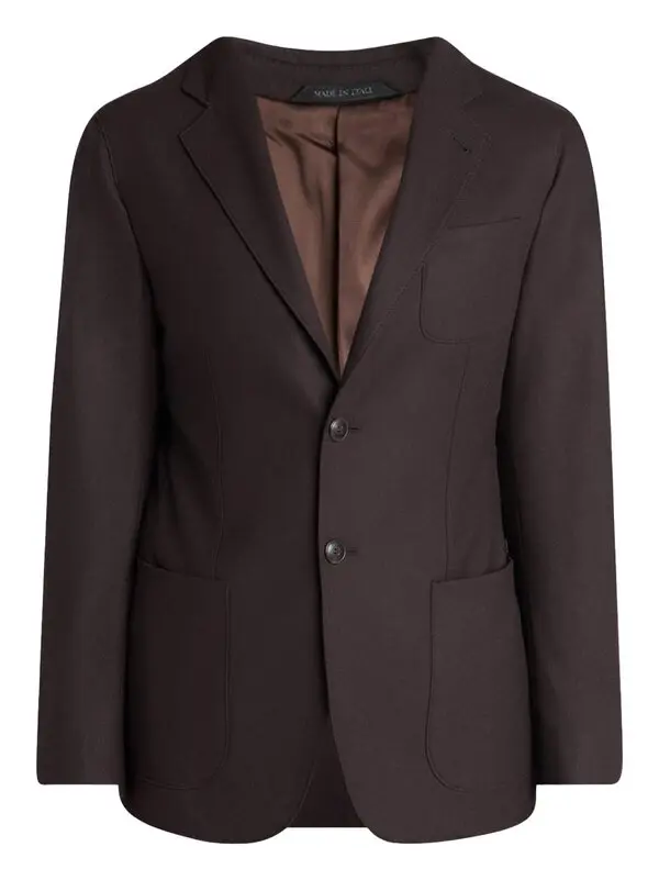 Giorgio Armani Patch-pocket Cashmere-blend Sport Coat - Solid Dark Brown