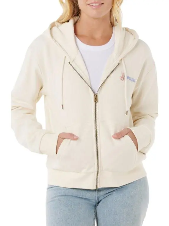 Rip Curl Graphic Full Zip Hoodie - Bone