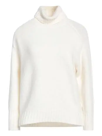 MOORER Turtleneck In Wool, Polyester, Cashmere, And Elastane - White