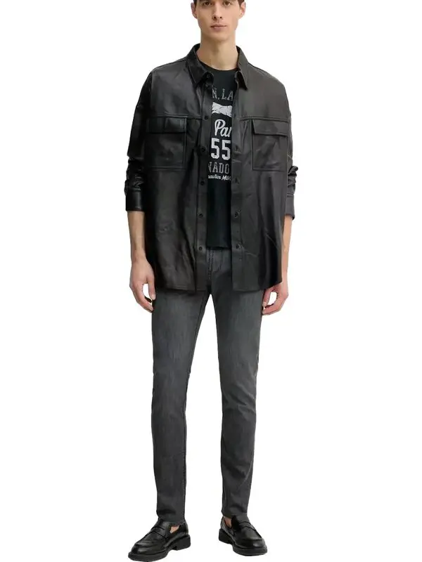 Emporio Armani Logo-patch Jeans - Black