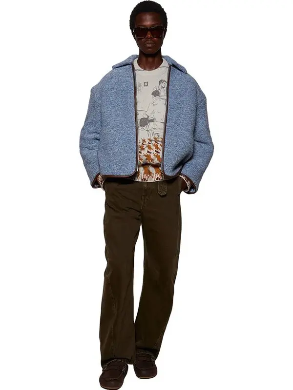 JW Anderson Contrast Trim Casual Jacket - Blue