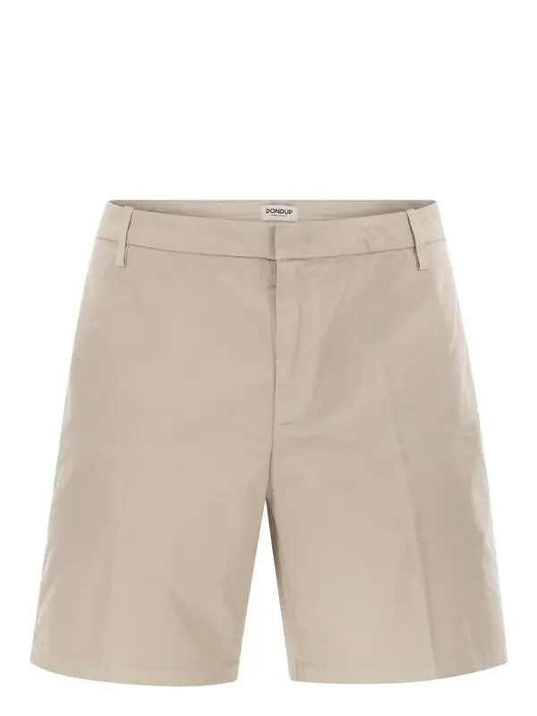 DONDUP Heim Cotton Gabardine Bermuda Shorts - Light Beige
