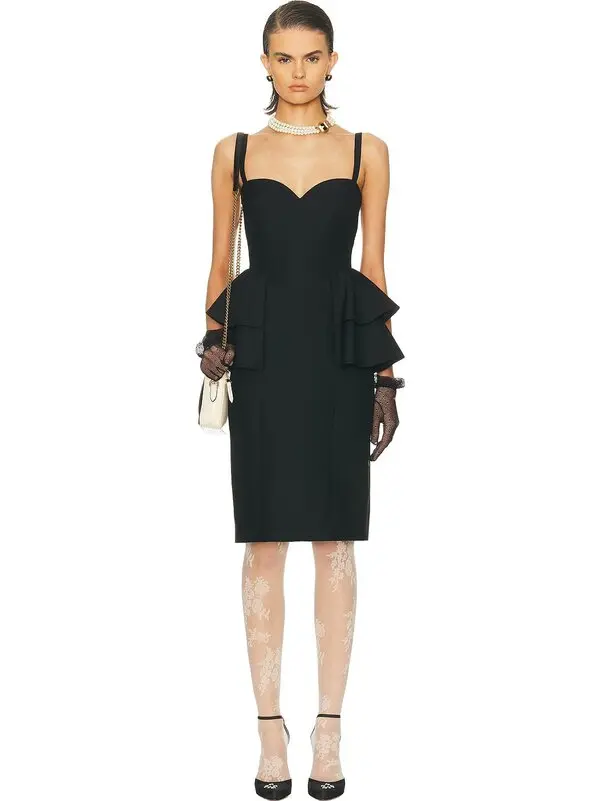 Valentino Garavani Peplum Dress - Nero