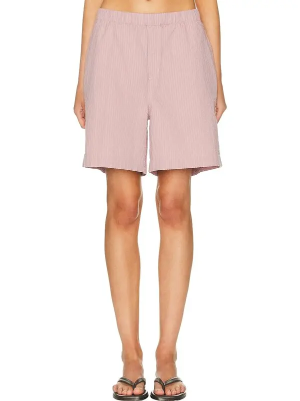 Carhartt Work In Progress Toland Short - Stripes & Pink Fog