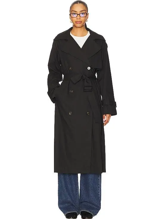 ELODIE THE LABEL Mason Trench Coat - Black