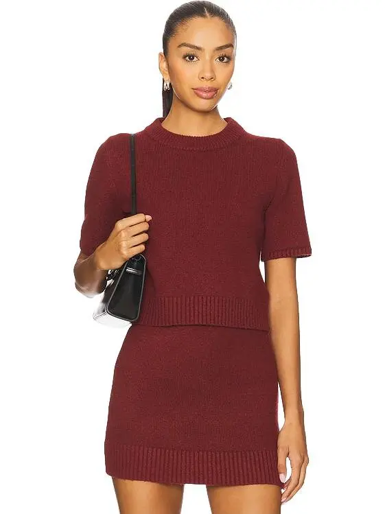 ELODIE THE LABEL Sana Sweater - Red Dahlia