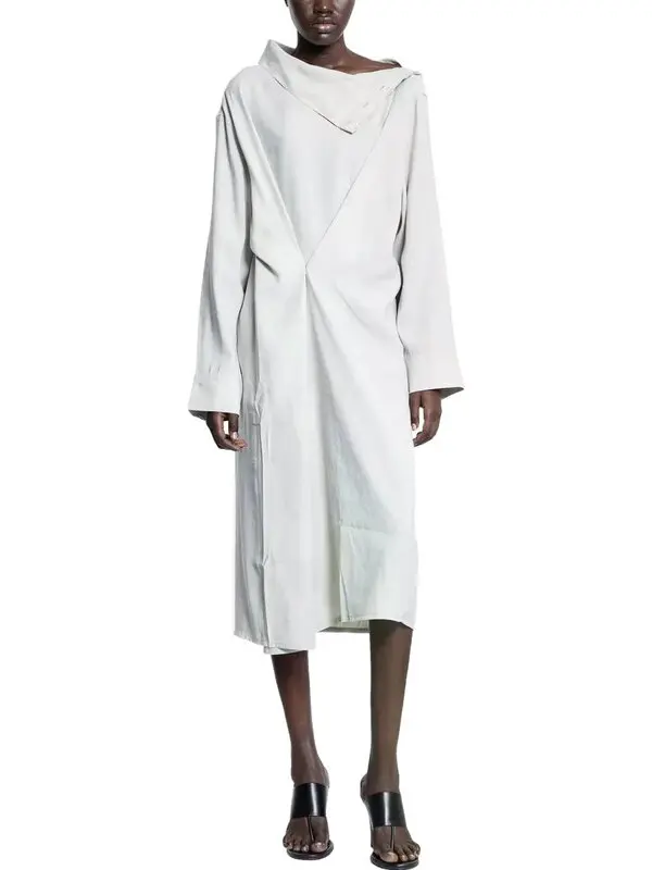Studio Nicholson High-neck Draped Dress - Grey