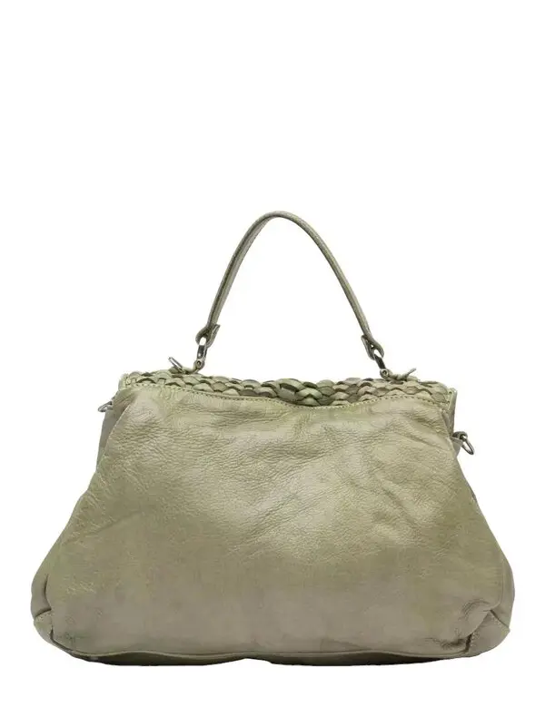 REPTILE'S HOUSE Giancarlo Nevola Braided Leather Tote - Green
