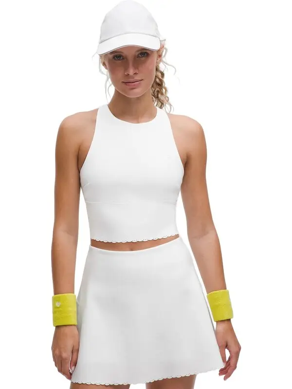 Lululemon Scallop-hem High-neck Tennis Tank Top - White
