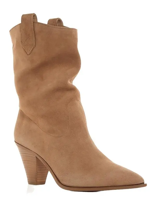AQUAZZURA Boogie Cowboy Booties - Camel