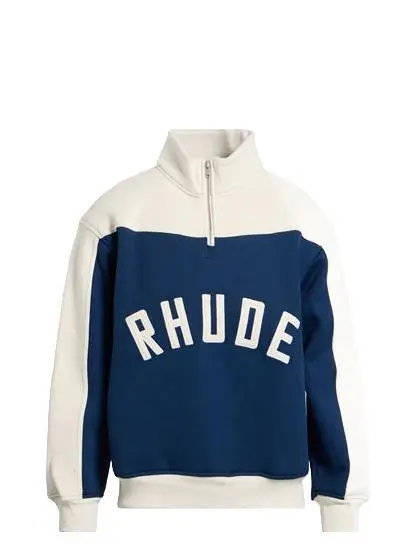 Rhude Cotton Fleece Sweatshirt - Navy