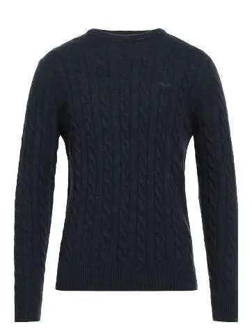 ARMATA DI MARE Solid Cable-knit Crewneck Sweater - Blue
