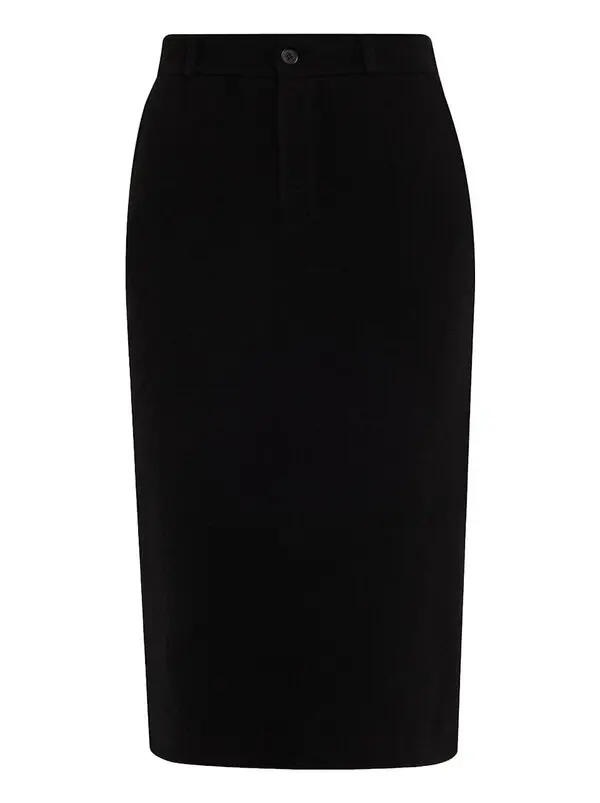 Guest In Residence Cashmere Tailored Skirt - Black